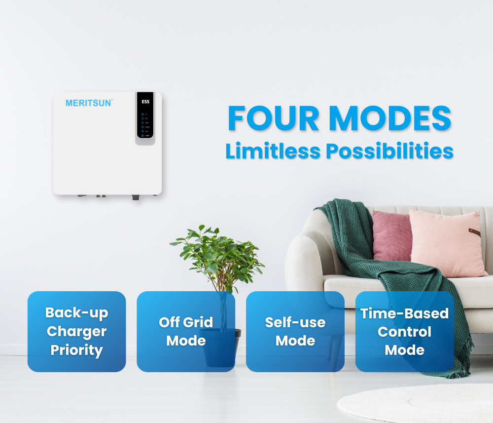 Single Phase Hybrid ESS Inverter- MeritSun Battery